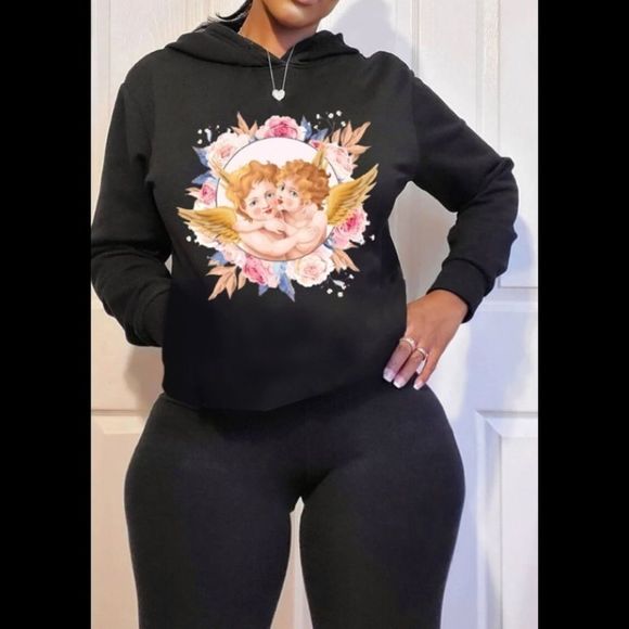 Tops | Angel Kiss Hoodie | Poshmark